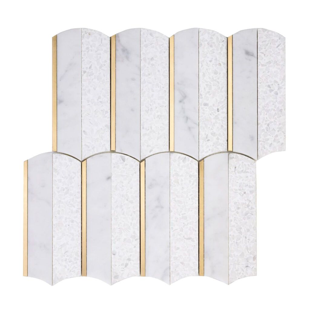 Cascade Terrazzo Natural Stone Mosaic Tiles by Stone3