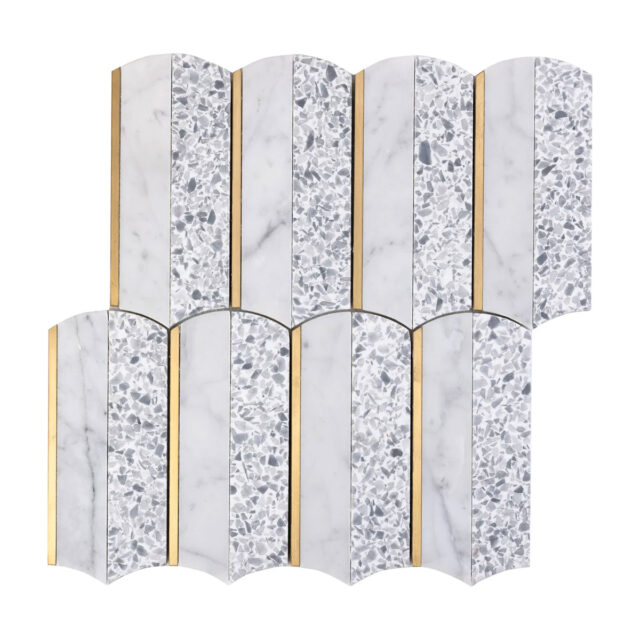 Cascade Terrazzo Natural Stone Mosaic Tiles by Stone3