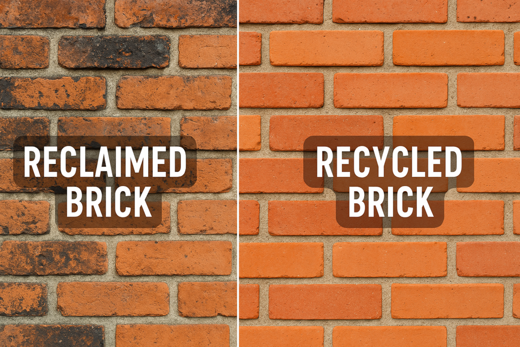 The Difference Between Reclaimed Brick and Recycled Brick